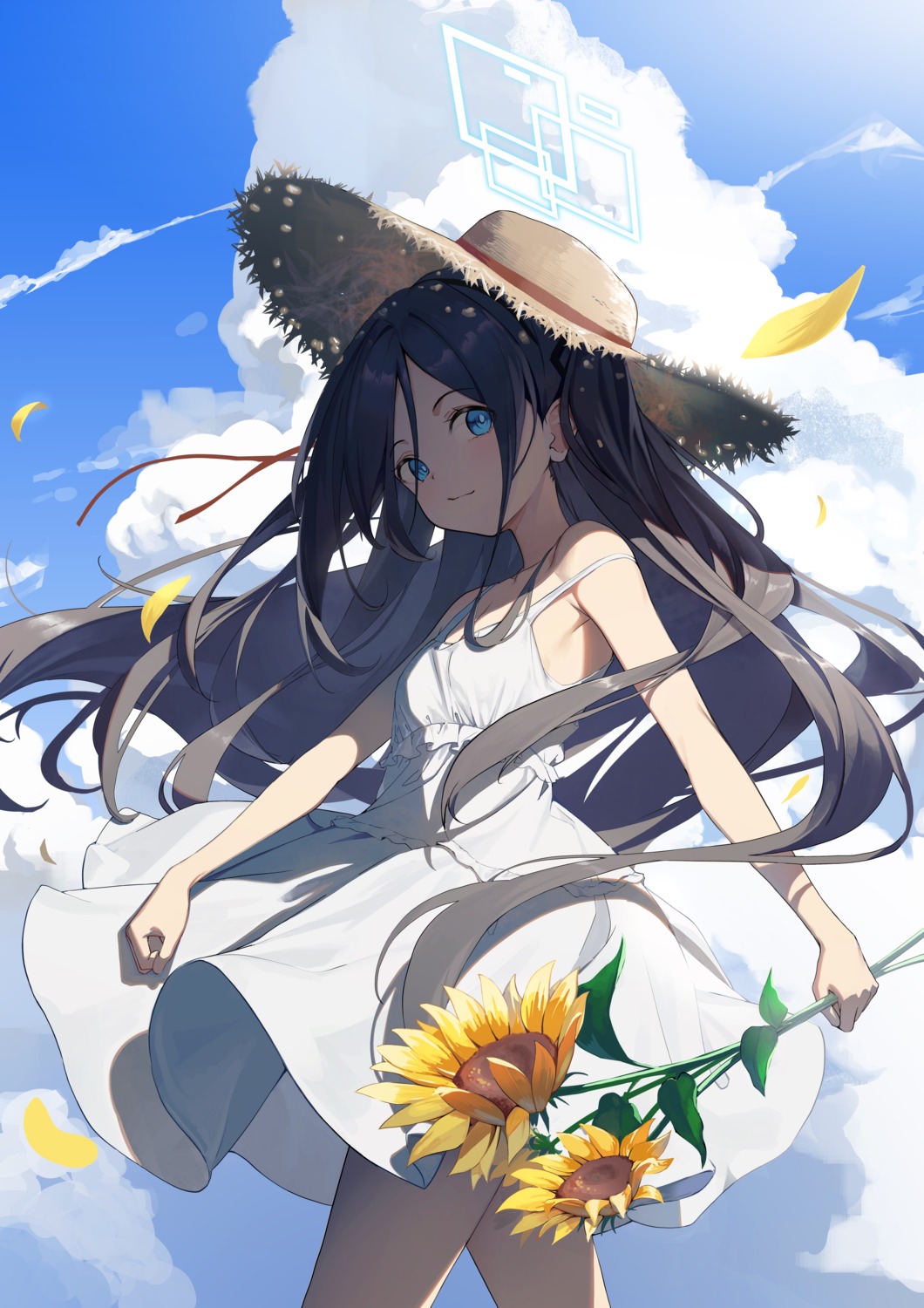 dampi blue archive tendou arisu dress halo skirt lift summer dress ...